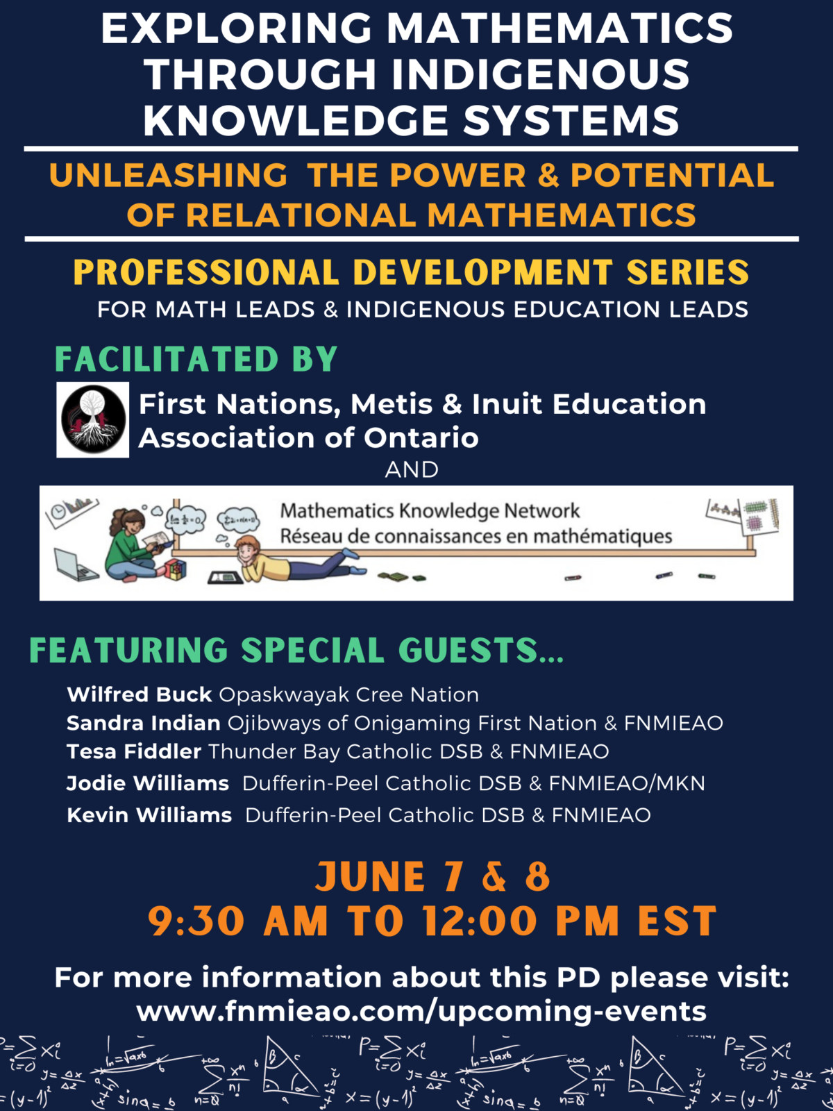 Indigenous Knowledge PD Session – June 7 & 8! – Math Knowledge Network